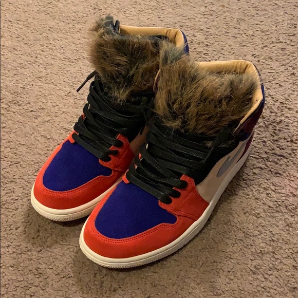 Jordan | Shoes | Limited Jordan With Detachable Fur Tongue | Poshmark